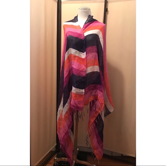 Talbots | Accessories | Talbots Multicolor Linen Scarf New | Poshmark